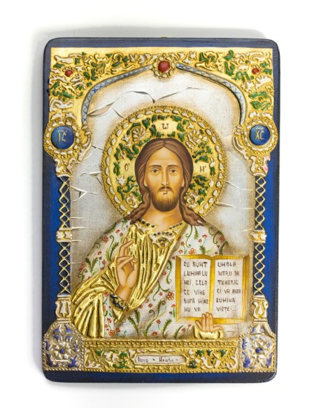 The Blue and Gold Icon - Jesus big