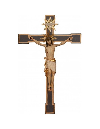Handcarved wooden Crucifix White big | Vatican Gift