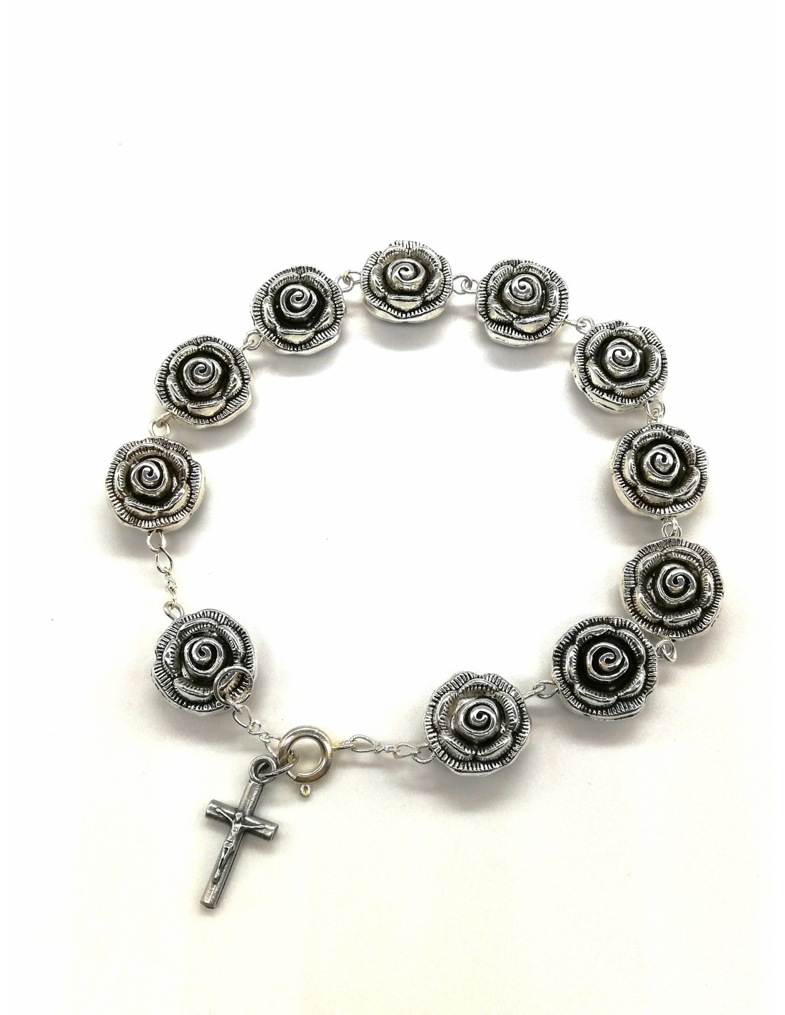Chrome Crucifix steel Bracelet | Vatican Gift