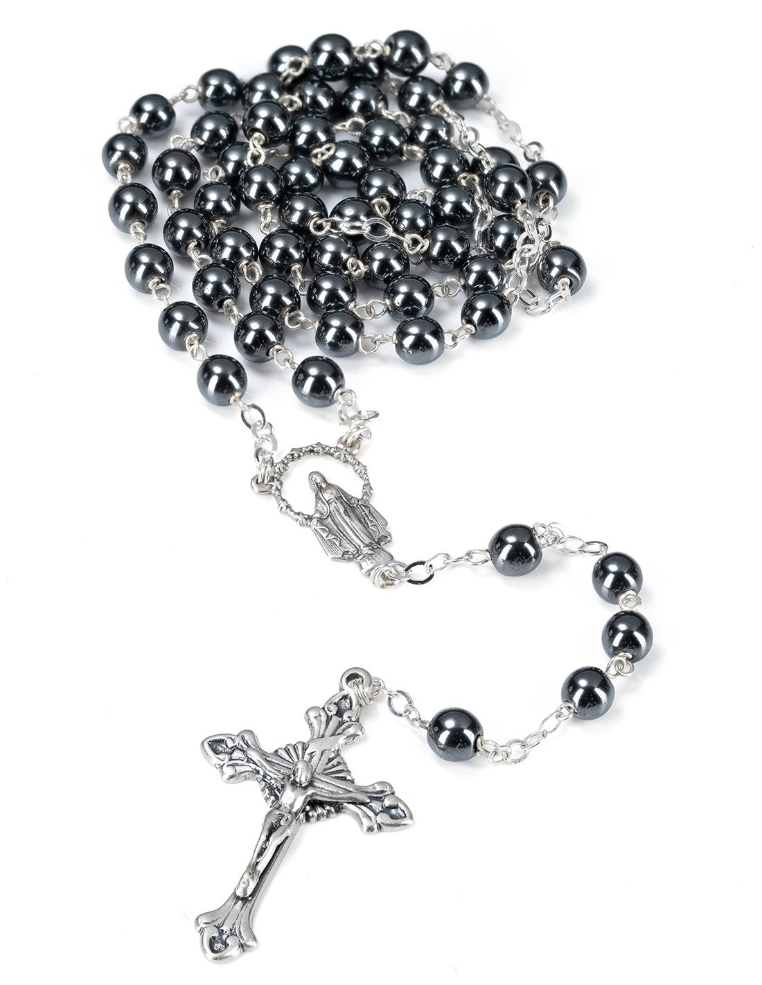 Sterling Silver Hematite Rosary | Vatican Gift